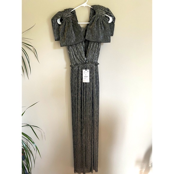 Zara | Dresses | Nwt Zara Limited Edition Metallic Thread Dress Size S ...